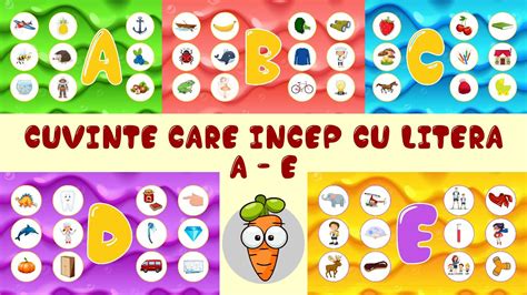 Alfabetul 20 Minute Cuvinte Care Incep Cu Litera A E YouTube