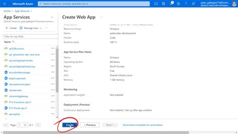 deploying an asp blazor app to azure using octopus deploy part 3 create azure web apps