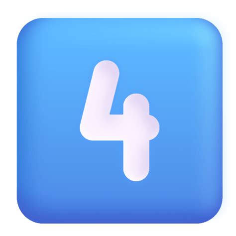 keycap 4 3d icon fluentui emoji 3d iconpack microsoft