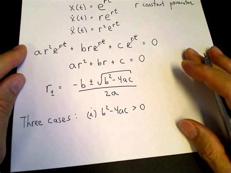 second order linear homogeneous ode with constant coefficients part i youtube