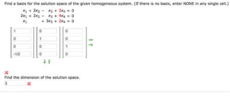 solved find a basis for the solution space of the given