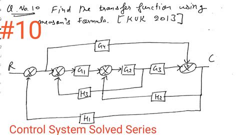 Control System Solved Series Mason S Gain Formula SFG Method 10