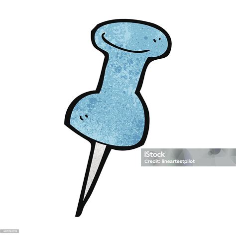 Cartoon Drawing Pin Stock Illustration Download Image Now Bizarre Cheerful Clip Art Istock