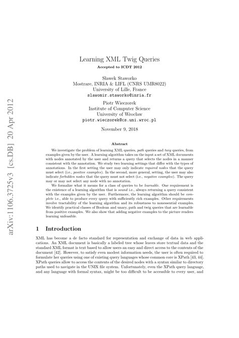 pdf learning xml twig queries