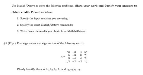 solved use matlab octave to solve the following problems