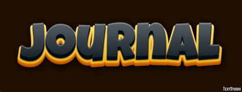 Journal Text Effect And Logo Design Word