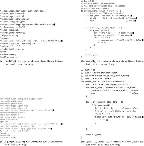figure 3 from typesetting and highlighting unicode source code with latex a package comparison