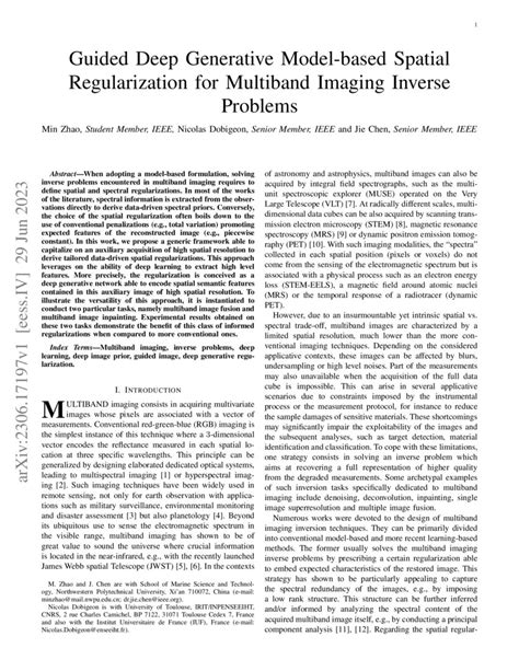 guided deep generative model based spatial regularization for multiband imaging inverse problems