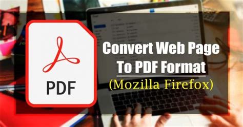 How To Save A Web Page As A PDF In Firefox Browser