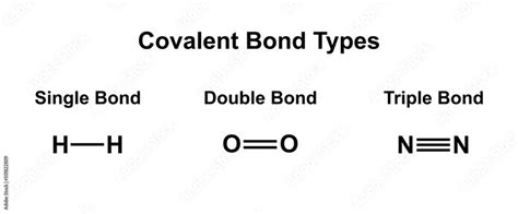Scientific Designing Of Covalent Bond Types Single Double And Triple