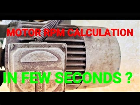 How To Calculate Motor Rpm YouTube