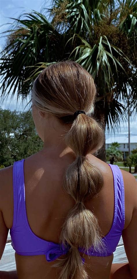 45 Cute Hairstyles For Summer And Beach Days Dark Blonde Bubble Braid