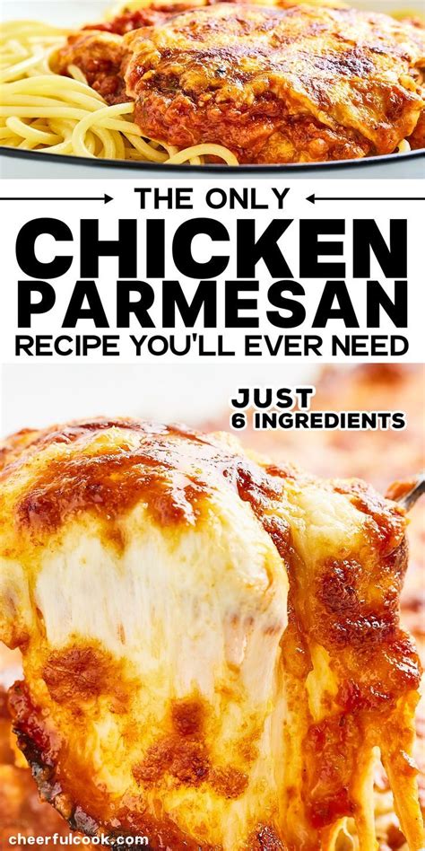 Easy Cheesy Chicken Parmesan Made With Just 6 Ingredients Easy Chicken Parmesan Bake