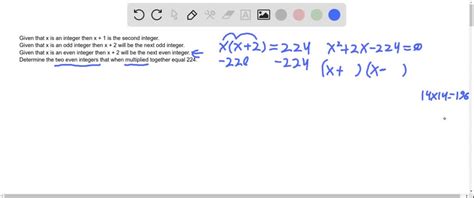 solved use the following facts if x represents an integer then x 1 represents the next