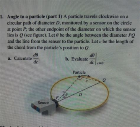 solved angle to a particle part 1 a particle travels