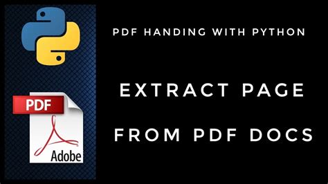 extract pdf pages pdf handling with python pyguru youtube