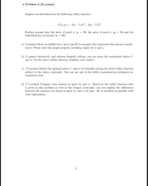 solved problem 2 [25 points] suppose an individual has the