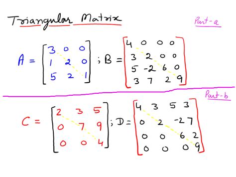 types of matrices examples of matrices types for the