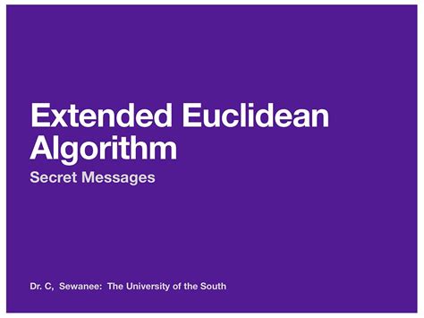 19 extended euclidean algorithm math showme