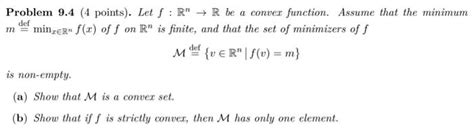 solved problem 9 4 4 points let f rn→r be a convex