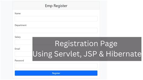 15 Registration Page Using Hibernate Servlet JSP Hibernate