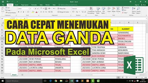 Cara Menemukan Data Ganda Atau Data Duplikat Pada Microsoft Excel YouTube