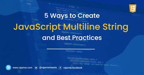 5 Unique Ways To Create Javascript Multiline String Msr Web Dev Simplified