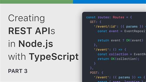creating rest apis in node js using typescript part 3 of 4 youtube
