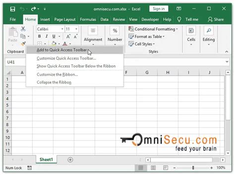 How To Add Or Remove A Command To Excel Quick Access Toolbar QAT Quickly