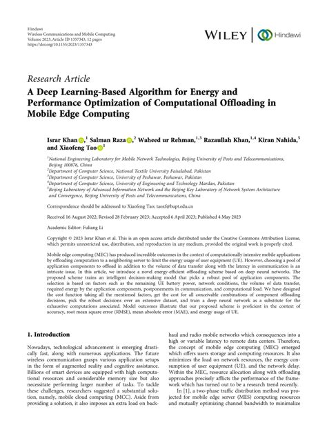 pdf a deep learning based algorithm for energy and performance optimization of computational