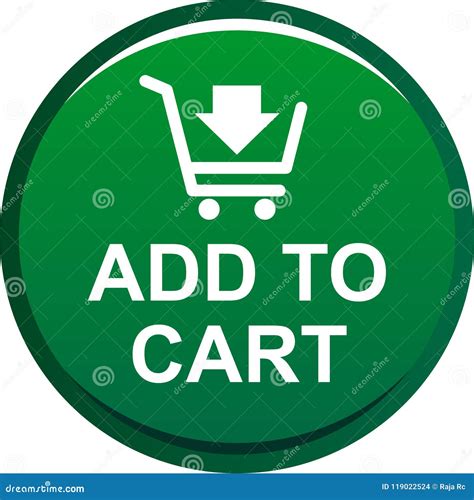 Add To Cart Web Button Stock Vector Illustration Of Glossy 119022524