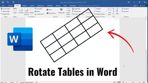 How To Rotate Tables In Ms Word Youtube