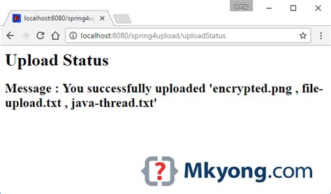 Spring MVC File Upload Example Commons FileUpload Mkyong