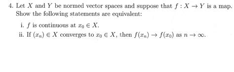let x and y be normed vector spaces and suppose that