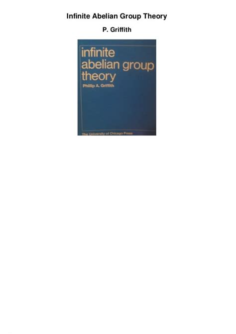 infinite abelian group theory pdf