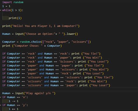 I Am Creating A RPS Program I Am New To Python I Am Trying To Figure