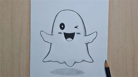 How To Draw A Cute Ghost Cute Ghost Step By Step Easy Drawing For