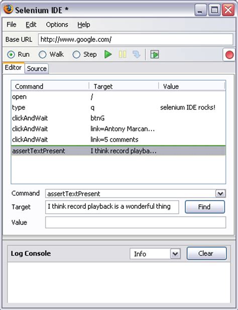 selenium ide and web scraping