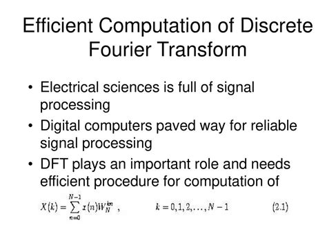 fast fourier transform fft algorithms ppt download