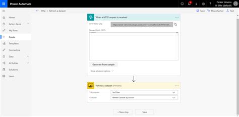 refreshing a power bi dataset by button click with power automate bi elite