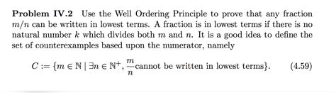 solved problem iv 2 use the well ordering principle to prove
