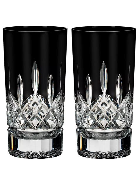 Waterford Black Cut Crystal Highball Glass Set Of 2 At John Lewis And Partners