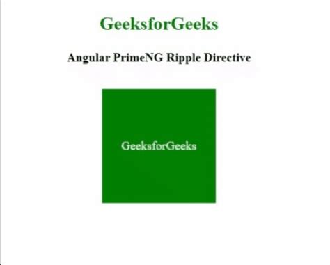 angular primeng ripple directive geeksforgeeks