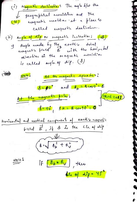 MAGNETISM NOTES FOR CLASS 12 IITJEE NEET EXAMS Handwritten Notes PDF