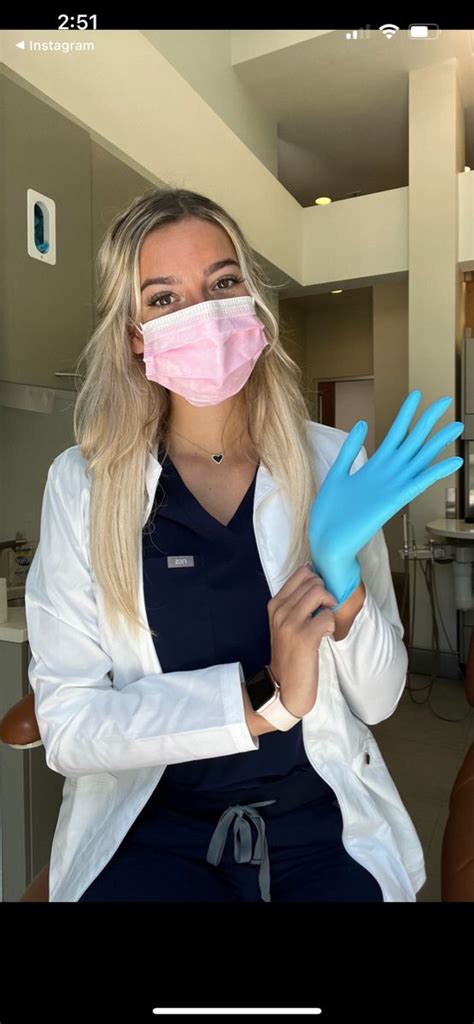 Wonderwink Scrubs Nursing Scrubs Female Dentist Gas Mask Girl Beautiful Nurse Latex Gloves