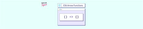 react es6 arrow functions scaler topics