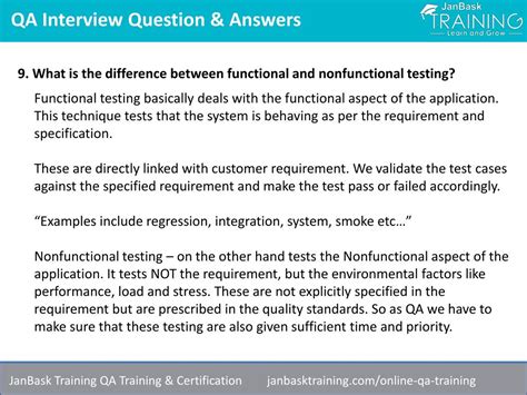 PPT Software Quality Assurance QA Testing Interview Questions