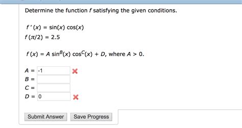 solved determine the function f satisfying the given