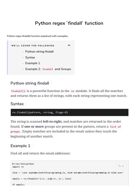 12 python regex findall function pdf