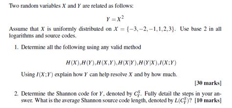 solved two random variables x and y are related as follows